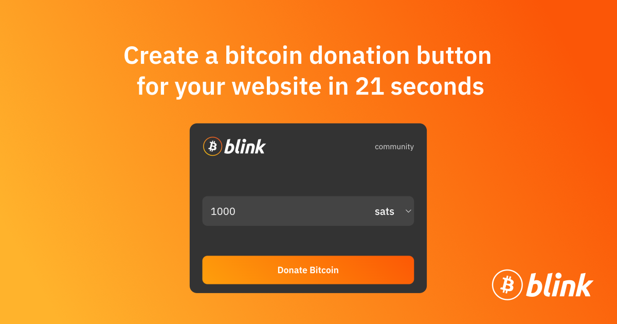 Blink Donation Button Generator